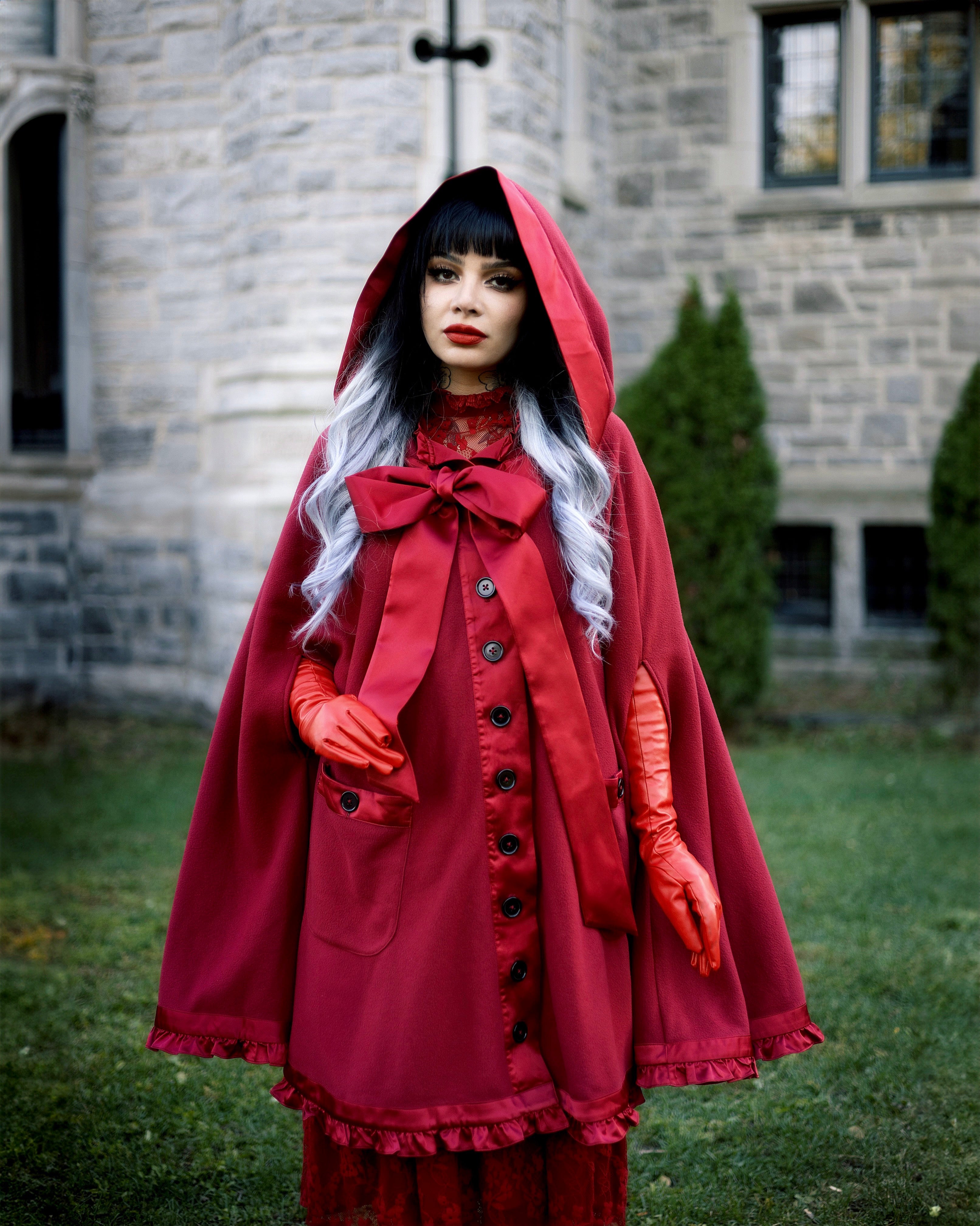 The Elizabeth Cloak in Crimson | Blackwood Castle – Shop Now